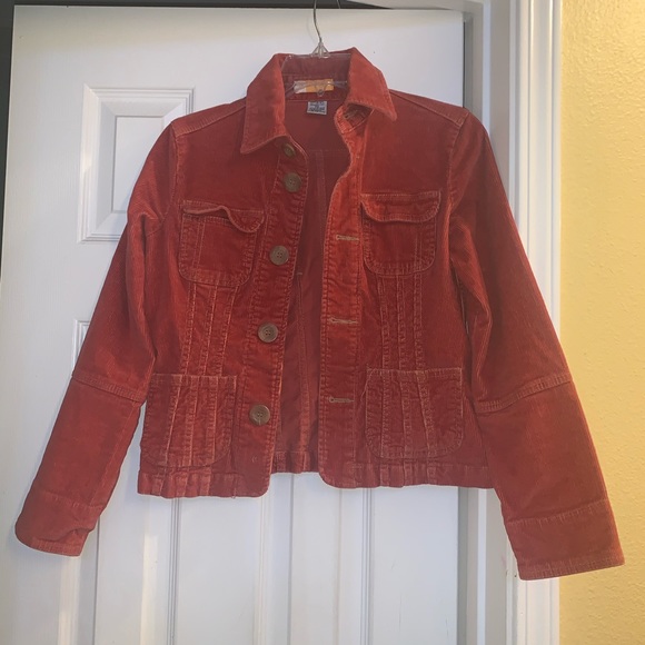 Tula | Jackets & Coats | Burnt Orange Corduroy Jacket | Poshmark